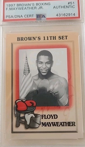 1997 Floyd Mayweather Jr. Brown’s Boxing Original RC #51 Rookie Auto ...