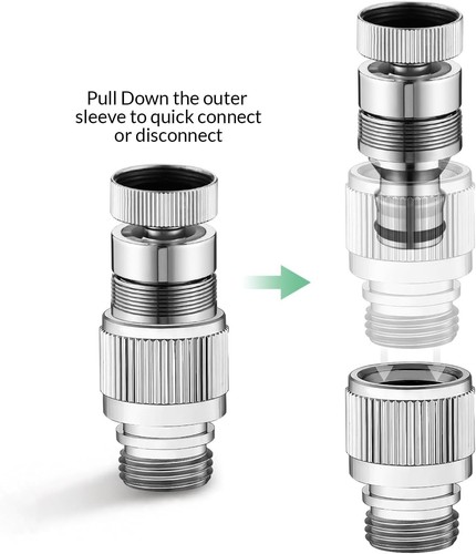 Sink Faucet Quick Connect Adapter, Kitchen Swivel Chrome | eBay