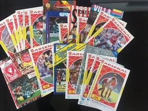 Arsenal FC - 1989-1990 Season - Home and Away Football Programmes *(25 ...