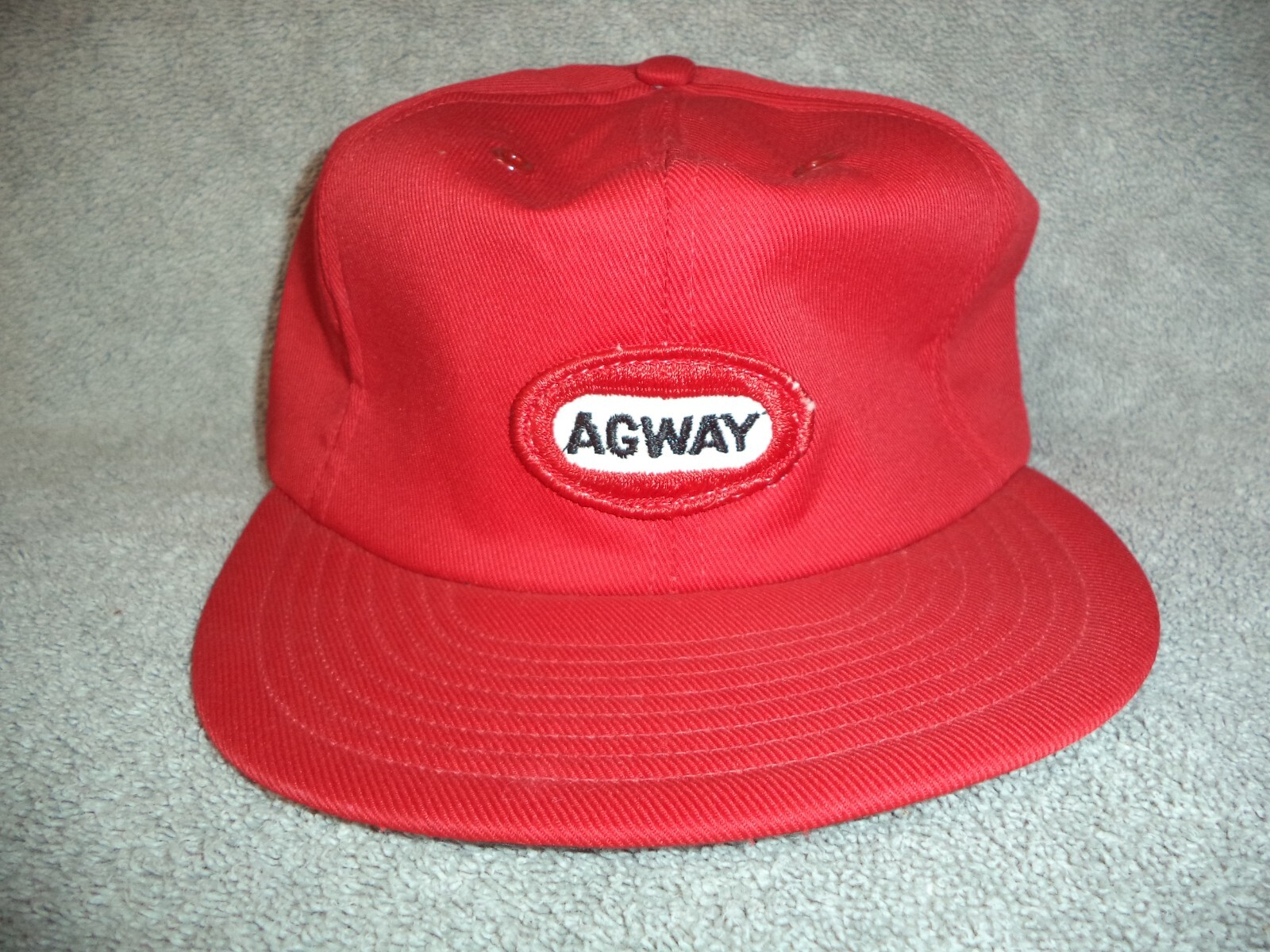 VINTAGE Snapback Truckers Hat Agway Patch Snap Back Cap Red NICE SHAPE ...