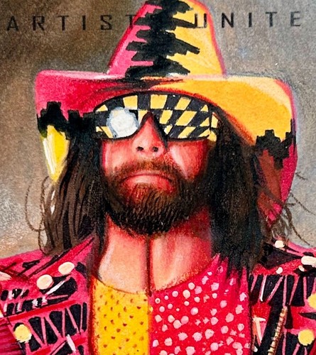 Totally Radical 80s Macho Man Randy Savage Sketch Card Gary Kezele WWF ...