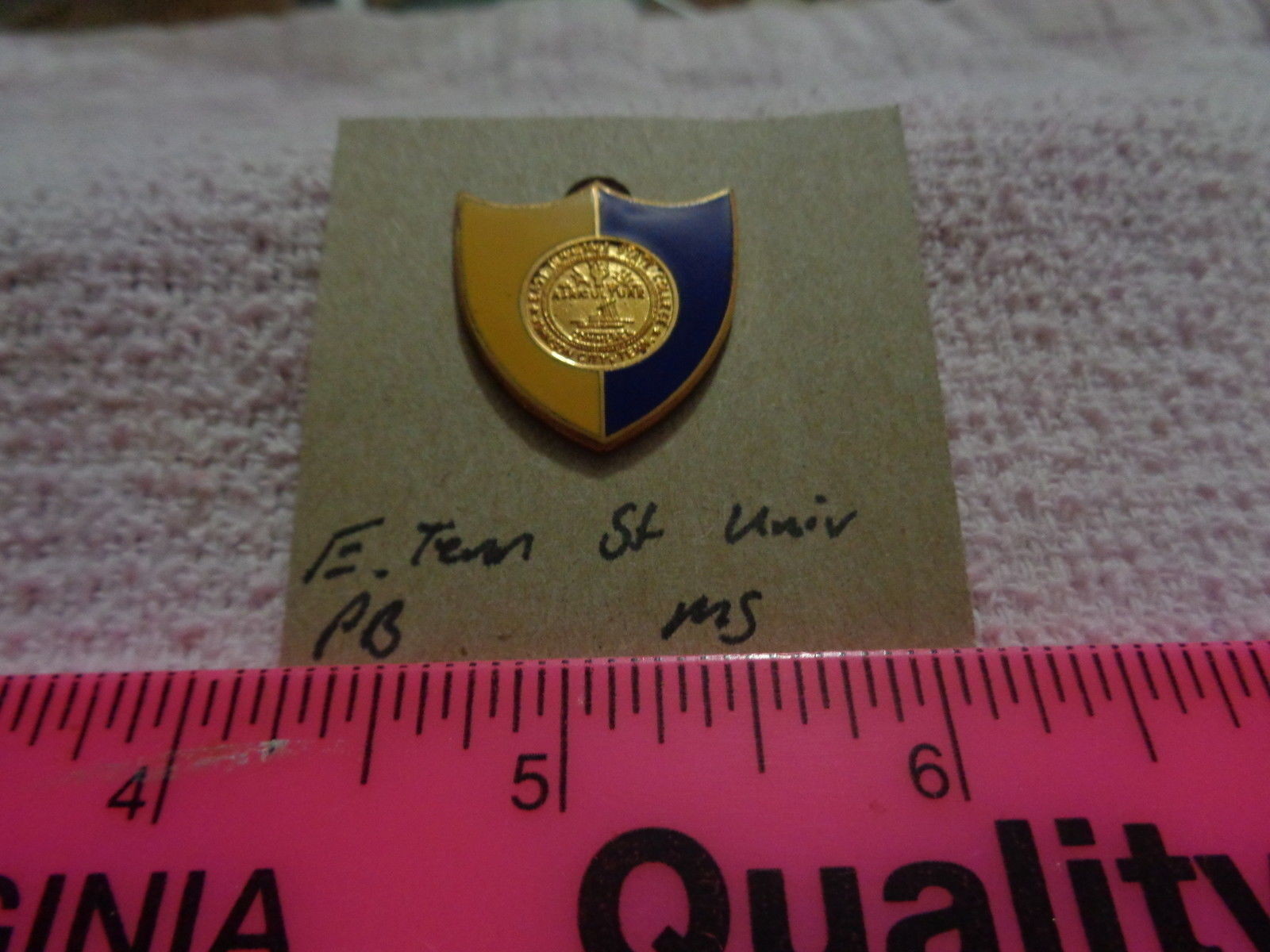 East Tennessee State University ROTC Unit Crest, DI, DUI Pinback (DRAW# ...