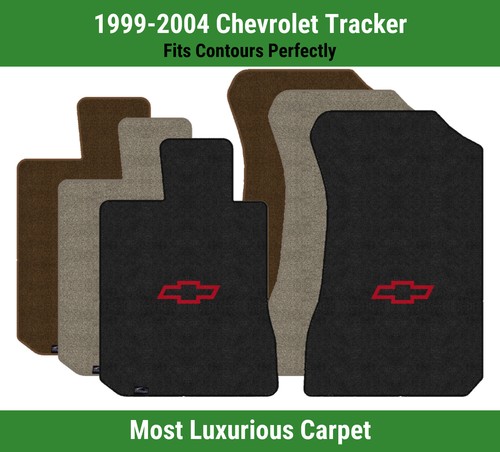Lloyd Luxe Front Carpet Mats for '99-04 Chevy Tracker w/Red Chevy ...