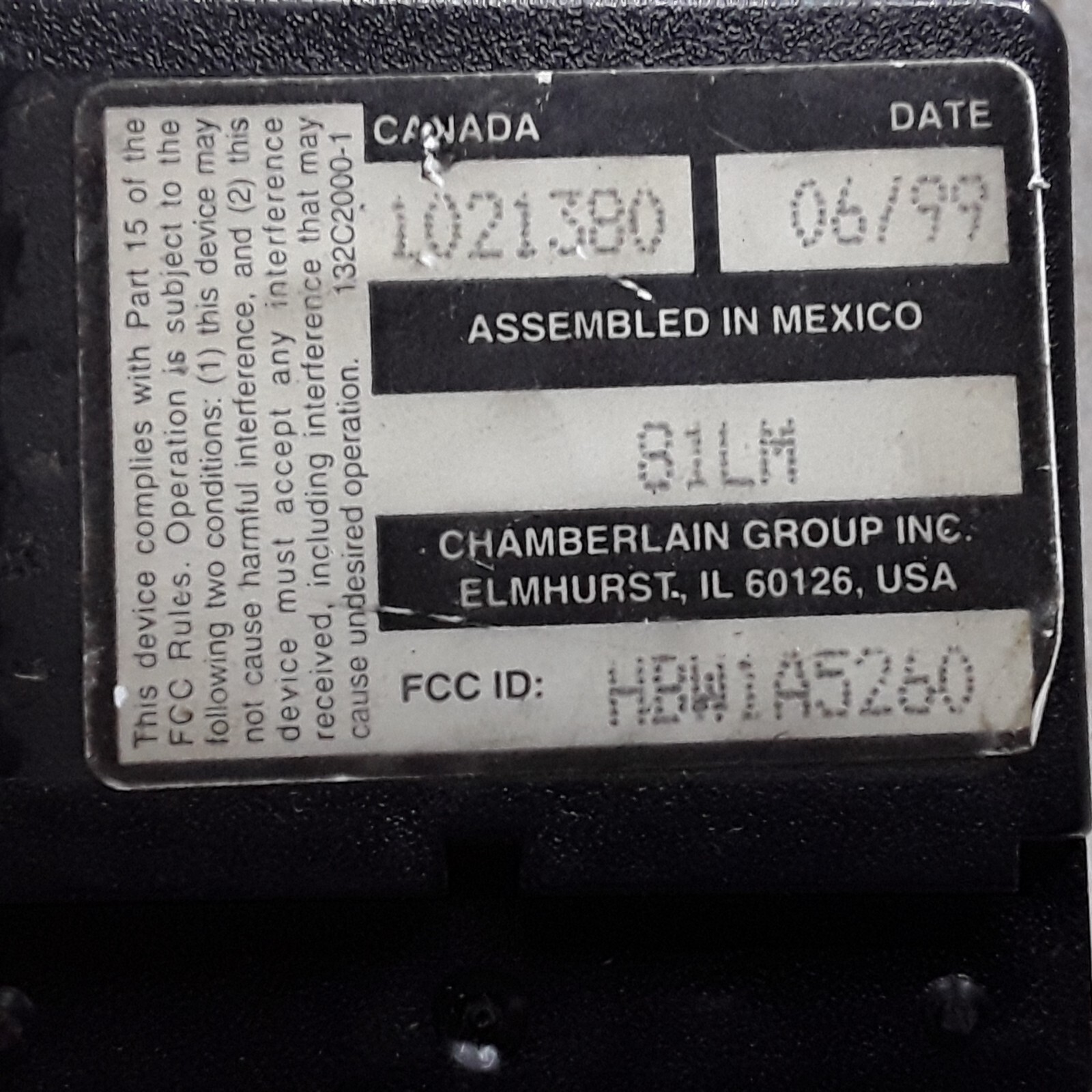 Chamberlain LiftMaster single button Garage Door & gate remote opener ...