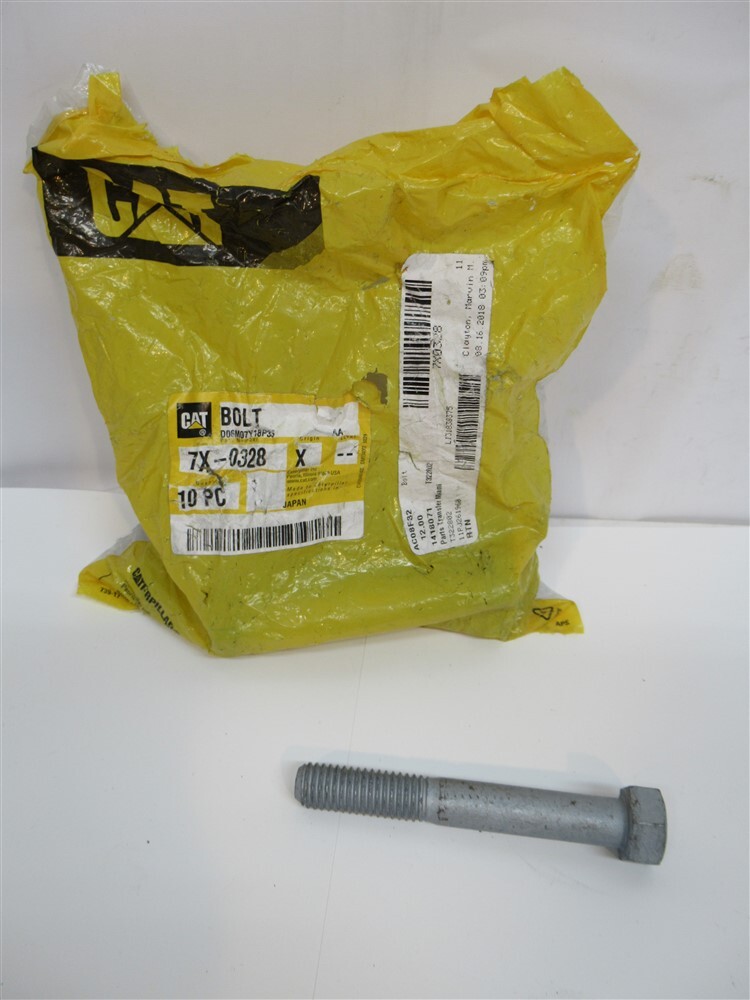 Caterpillar 7X-0328, 1/2"-13 Bolt Hex Head, Grade 8, 3-1/2" OAL, 10 ...