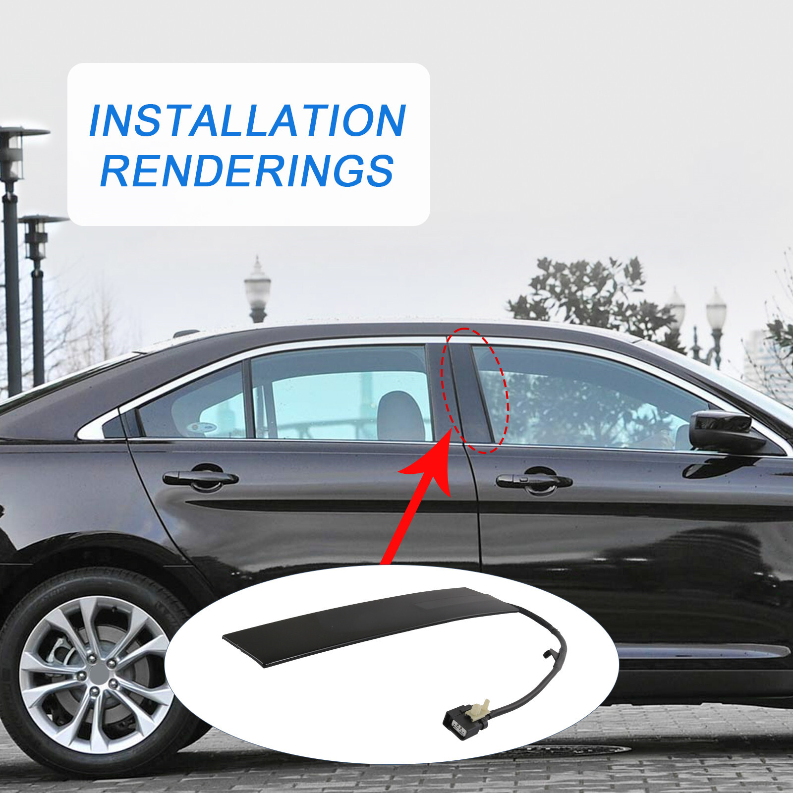 For 2011-2019 Ford Taurus Front Door Window Trim Keyless Entry Pad LH ...