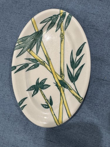 Tepco Tiki Bamboo Pattern Oval Platter 13""x9" Tepco USA | eBay