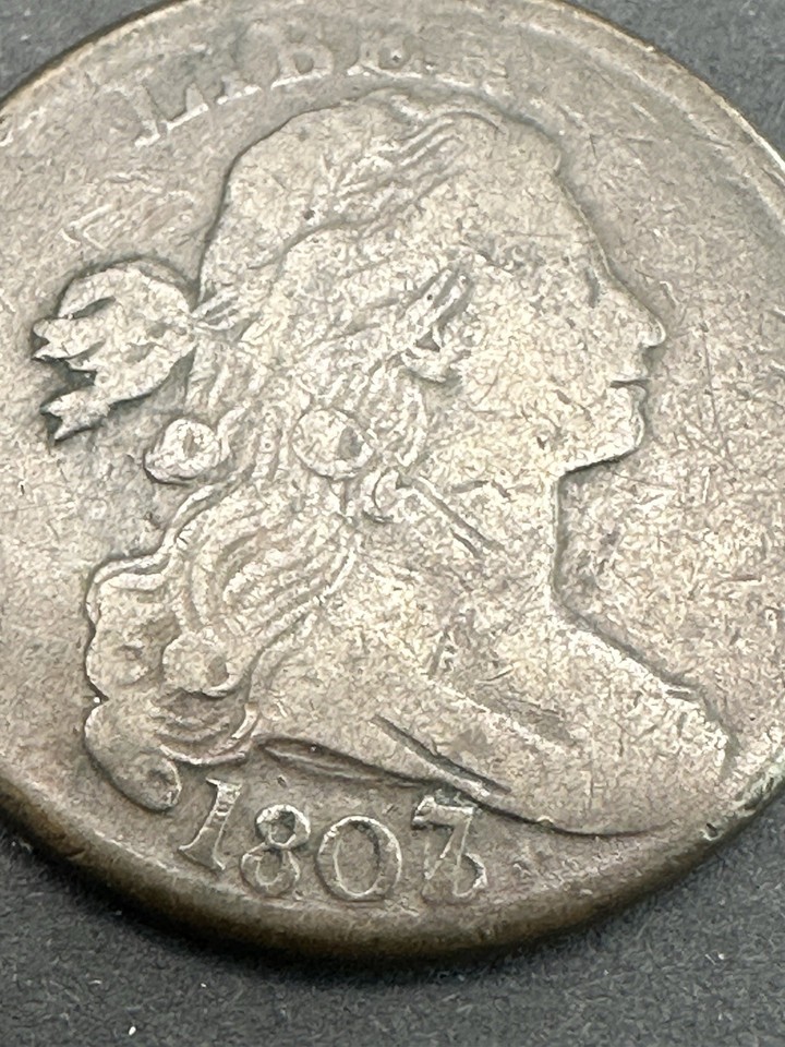 1807/6 Draped Bust Large Cent Overdate US Penny | eBay