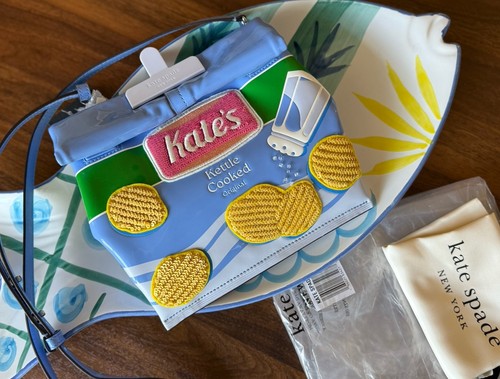Kate Spade Novelty Snack Time Potato Chips Chip Bag Foldover Crossbody ...