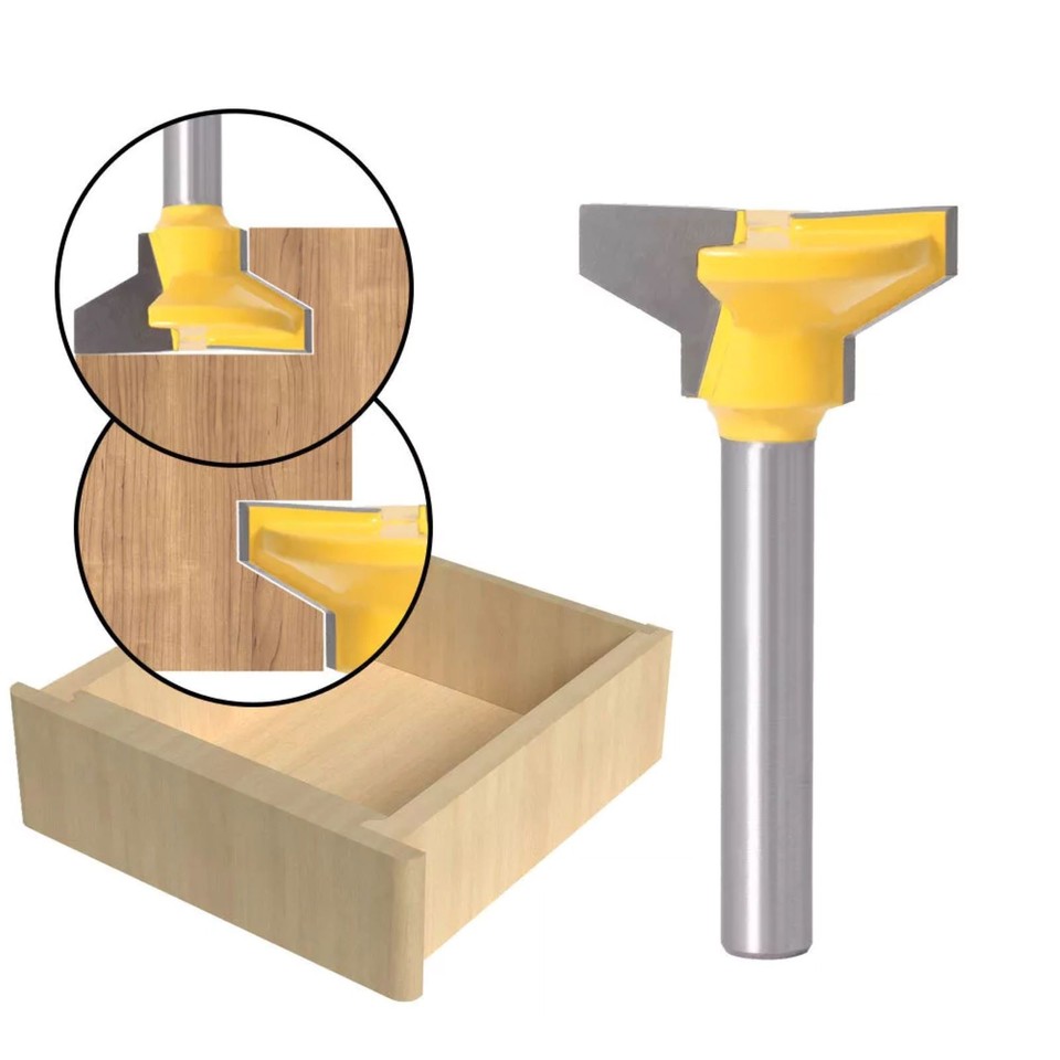 1* Yellow Milling Router Bit 6.35mm/6mm Shank For Various Carpentry ...