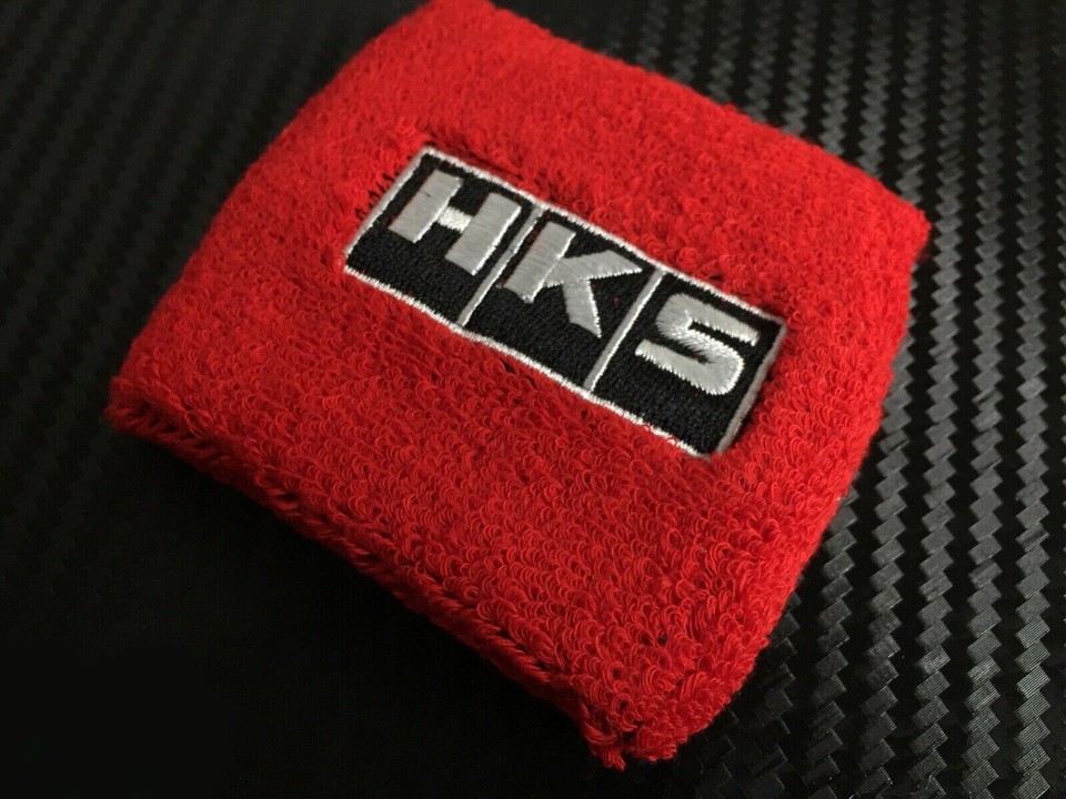 HKS Red Clutch Brake Oil Reservoir Fluid Tank Sock Cover Car Bike Sweat ...