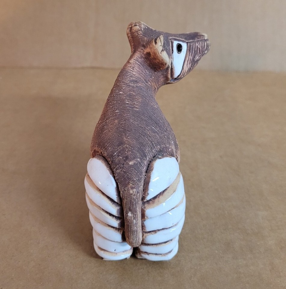 Vintage Artesania Rinconada Spectacle Bear Okapi Pottery Sculpture ...