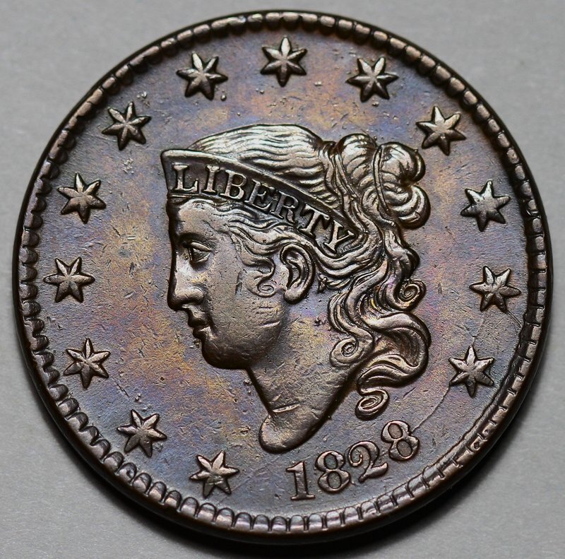 1828 Coronet Head Large Cent - Large Narrow Date - US 1c Copper Coin | eBay
