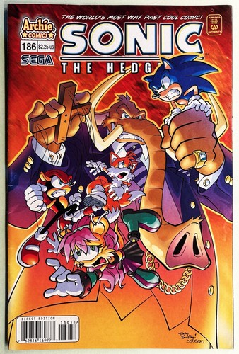 SONIC The HEDGEHOG Comic Book #186 April 2008 First Edit Bagged ...