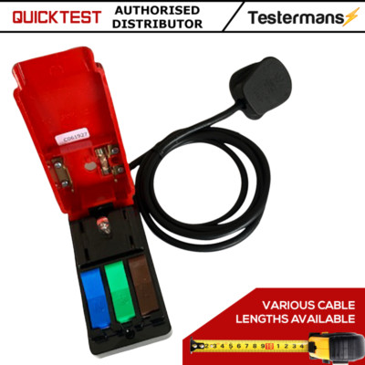 QuickTest 13A Mains Connector with Optional Cable Length & Case | eBay UK