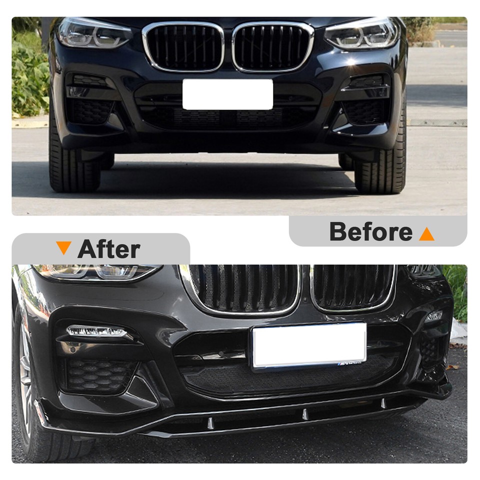 For BMW X3 X4 G01 G02 M-Sport 2018-2021 Front Bumper Lip Front Splitter ...