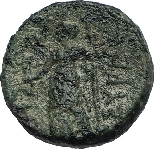 SYRACUSE SICILY 1CenBC Authentic Ancient RARE R1 Greek Coin SERAPIS ...