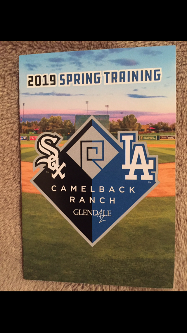 2019 Los Angeles Dodgers Spring Training Pocket Schedule Camelback ...