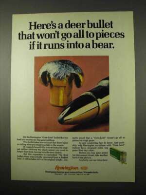 1974 Remington Core-Lokt Bullets Ad - A Deer Bullet | eBay
