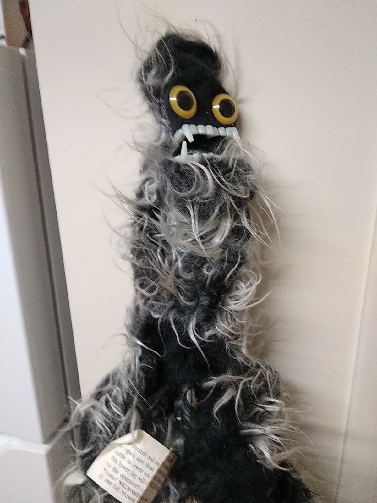 VTG UNUSUAL RARE Creepy 1988 D.S. Michenzi WILDFANG Puppet MOHAIR FUZZY ...