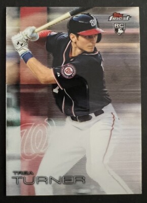 2016 Topps Finest Trea Turner (Nationals) Rookie Card No. 18 RC | eBay