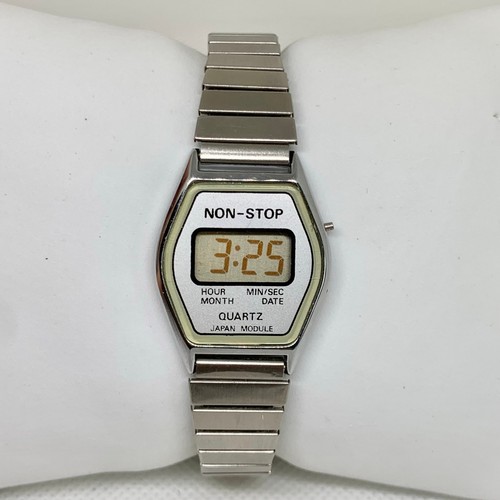 Vintage Advance Japan women digital non stop watch quartz 23mm size 6 ...