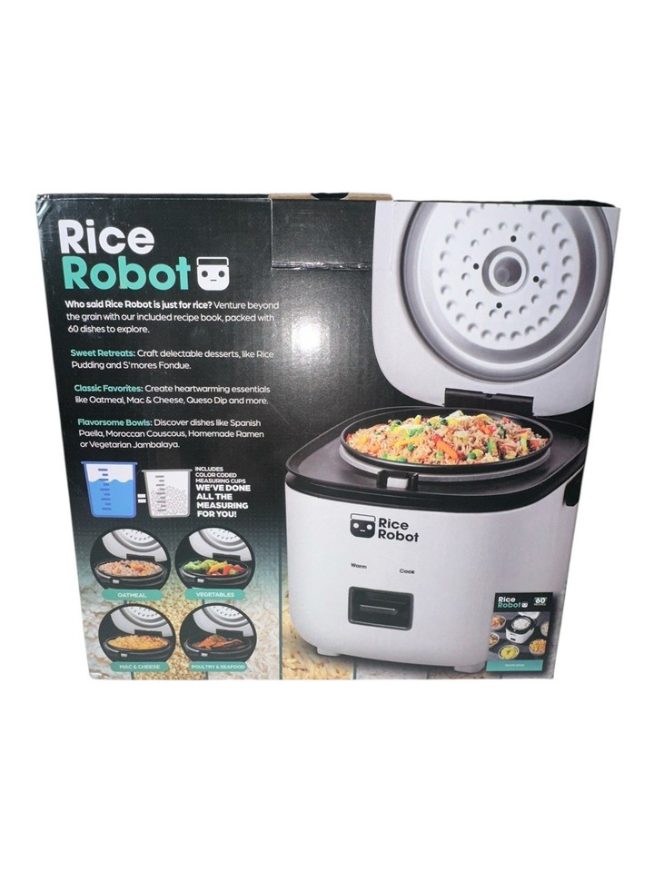 Rice Robot 4.5 Cup Rice Cooker Ceramic Nonstick Inner Pot Keep Warm ...