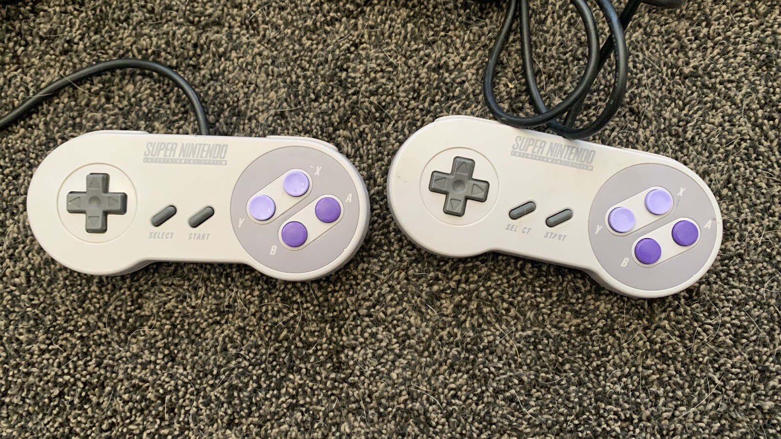 SNES Super Nintendo Original Console System Controllers / 4 Games / RF ...