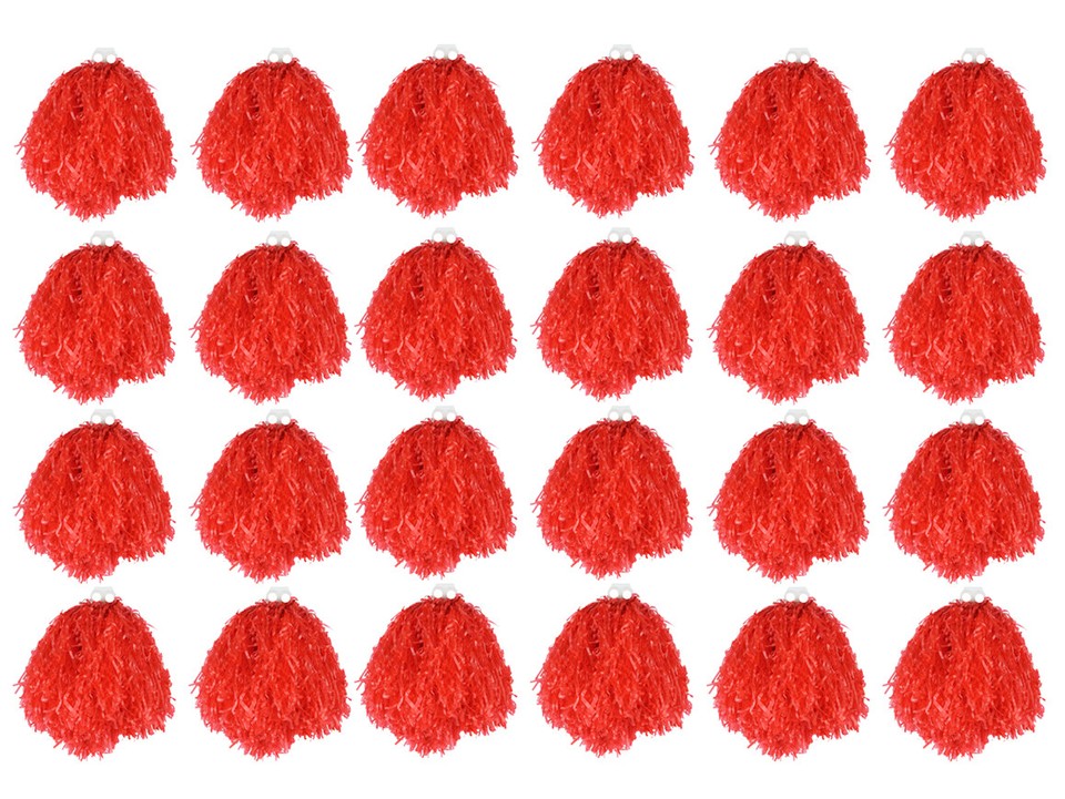 48 X PAIRS JUMBO USA POM POMS CHEERLEADER FANCY DRESS JOBLOT BULK ...