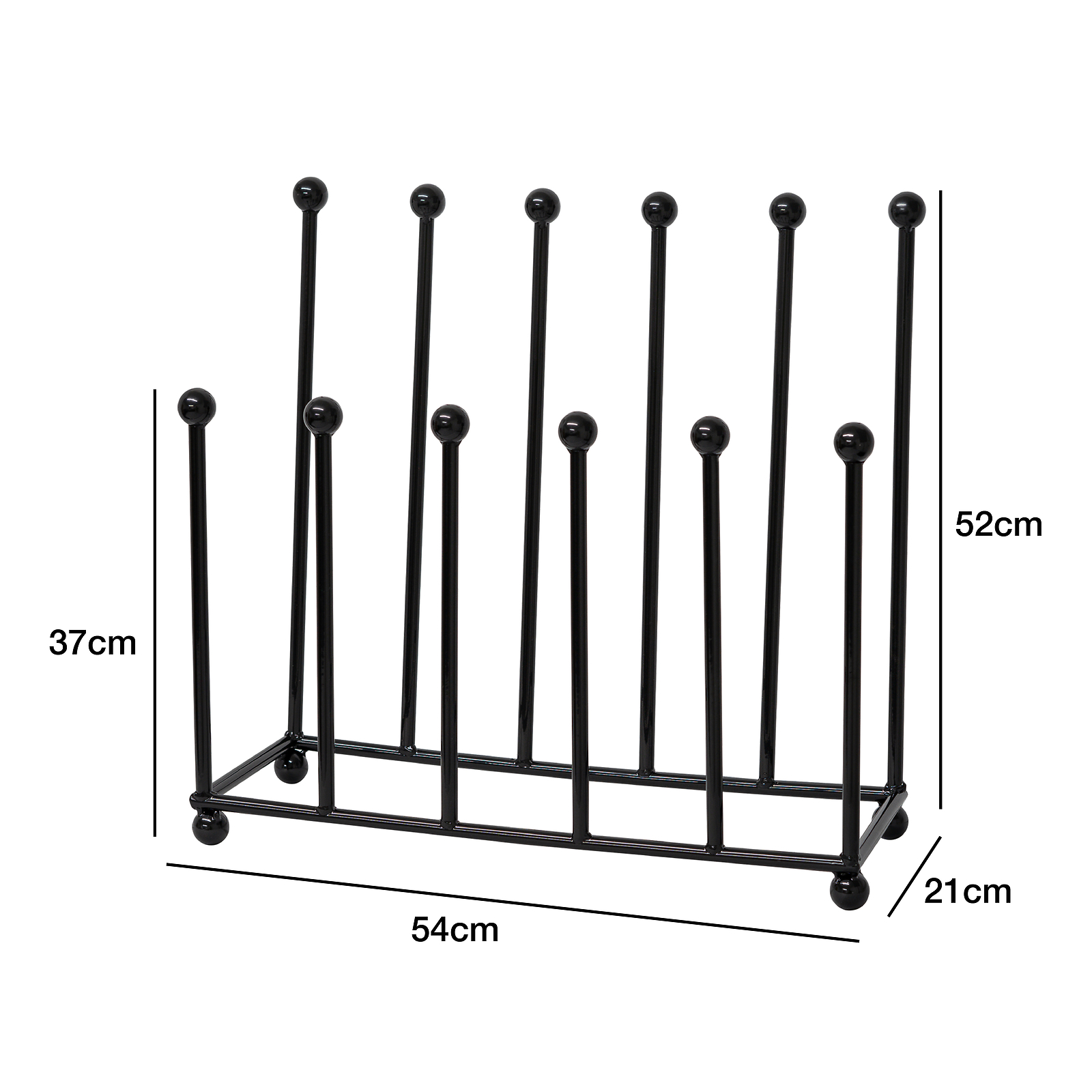 Woodside Steel Wellington Boot Rack/Walking Boot Storage Stand, Indoor ...