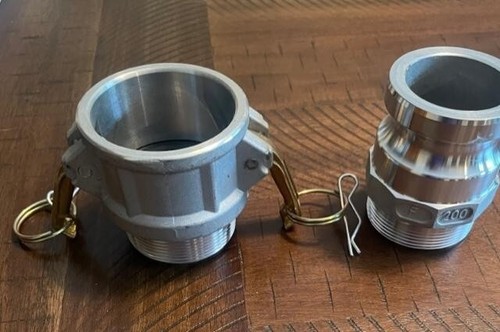 2" Camlock Coupler Coupling set for Water / Trash Pump BSP Threads ...