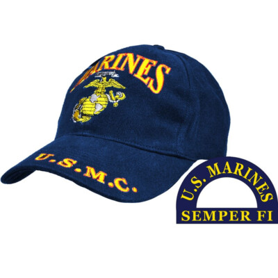 US Military Marine Corps USMC OFFICIALLY LICENSED Relaxed Fit Baseball ...