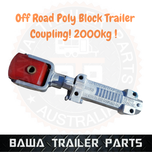 Off Road Poly Block Trailer Coupling 2000kg with Brake Bracket Car ...