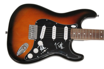 Phil Collen Joe Elliott Signed Autograph Fender Guitar - Def Leppard ...