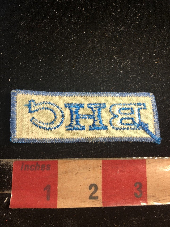 Vintage Blue & White Unknown Letter Initials BHC B H C Company Patch ...