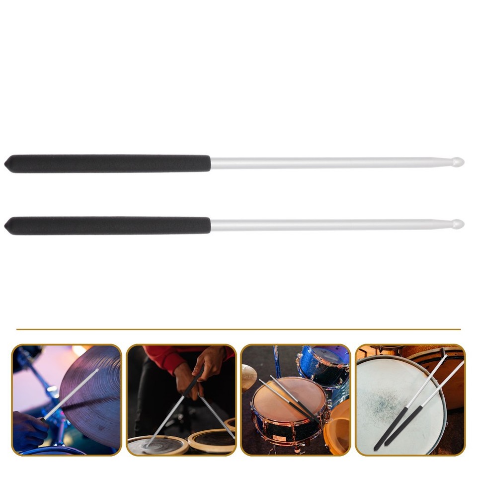 1Pair Metal Drum Sticks 5A Drumsticks Metal Mallets Percussion ...