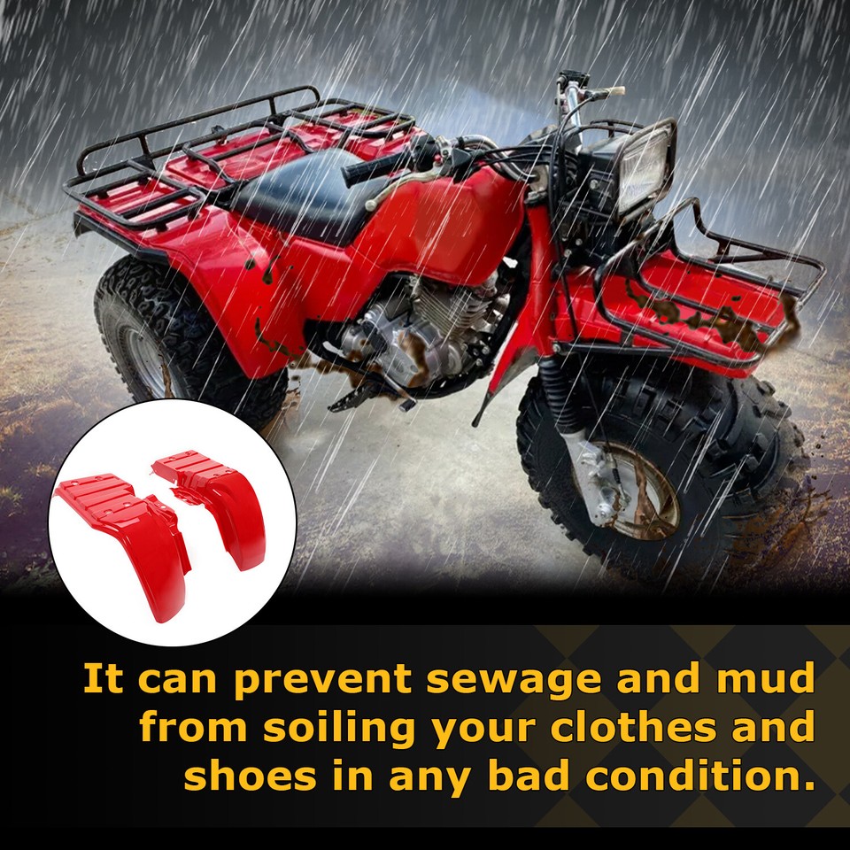 NEW FOR HONDA ATC250ES BIG RED COMPLETE PLASTIC FENDER KIT ATC 250ES ...