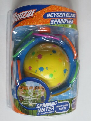Banzai Geyser Blast Sprinkler - Spinning Water - Wet & Cool Fun For ...