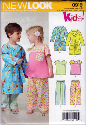 Sewing Pattern New Look Kids! 0919 / 6234 Toddlers' Pajamas & Robe | eBay