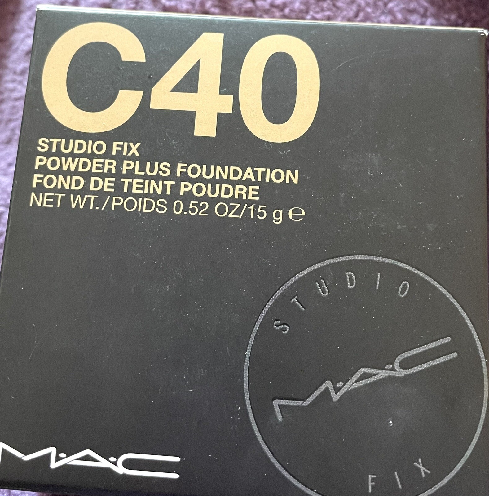 MAC Studio Fix Powder Plus Foundation, C40 0.52 oz/15g New In Box Hard ...
