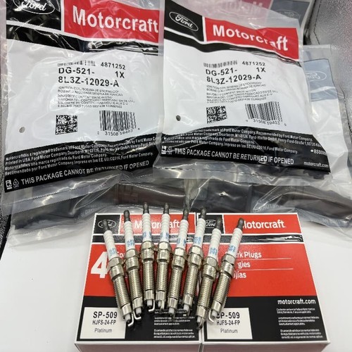 OEM Motorcraft 8 Ignition coil DG521 & 8 Spark Plug SP509 Fit Ford F150 ...