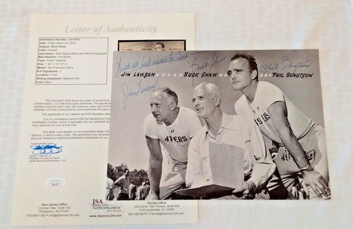 BUCK SHAW Autographed Signed 8x10 Magazine Page NFL Football 49ers ...