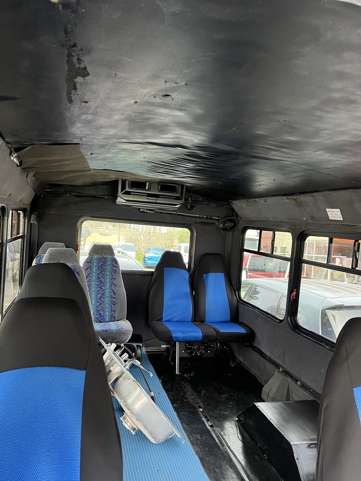 Shuttle Bus Transit Seats: Blue Pattern Chair | eBay