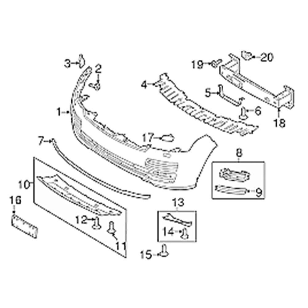 Right Front Bumper Support Bracket For Land Rover Range Rover 2013-2017 ...