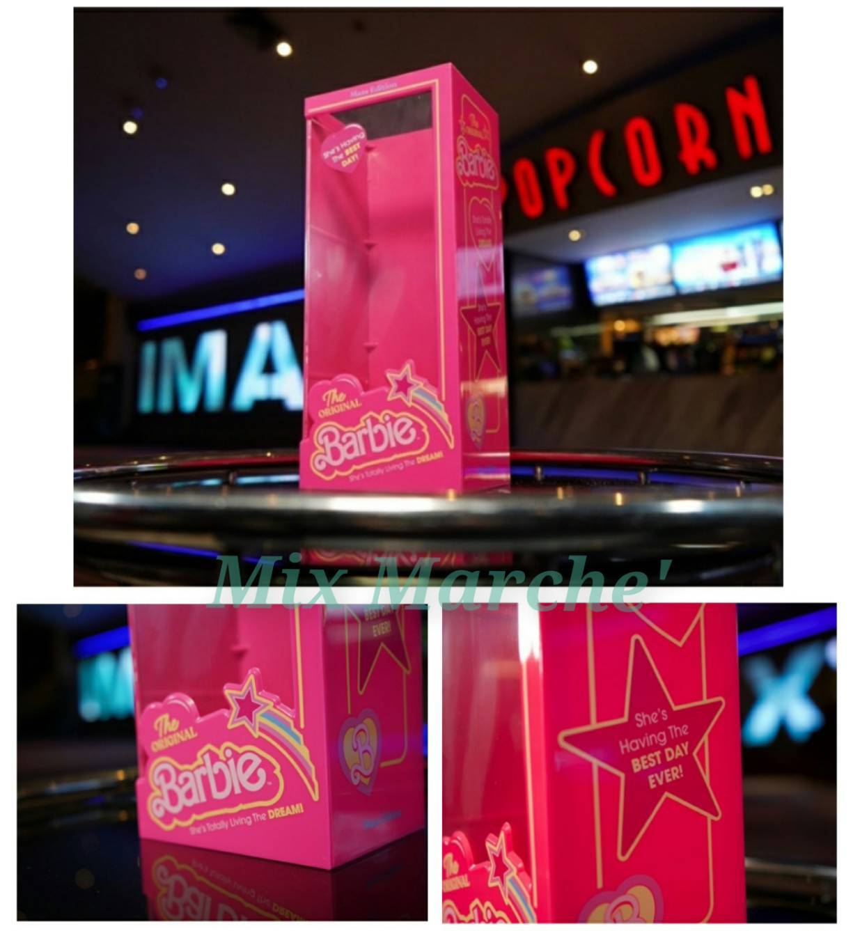 Barbie Cinema Doll Box Popcorn Bucket and Logo Cup Set / 2023 Movie Cup ...