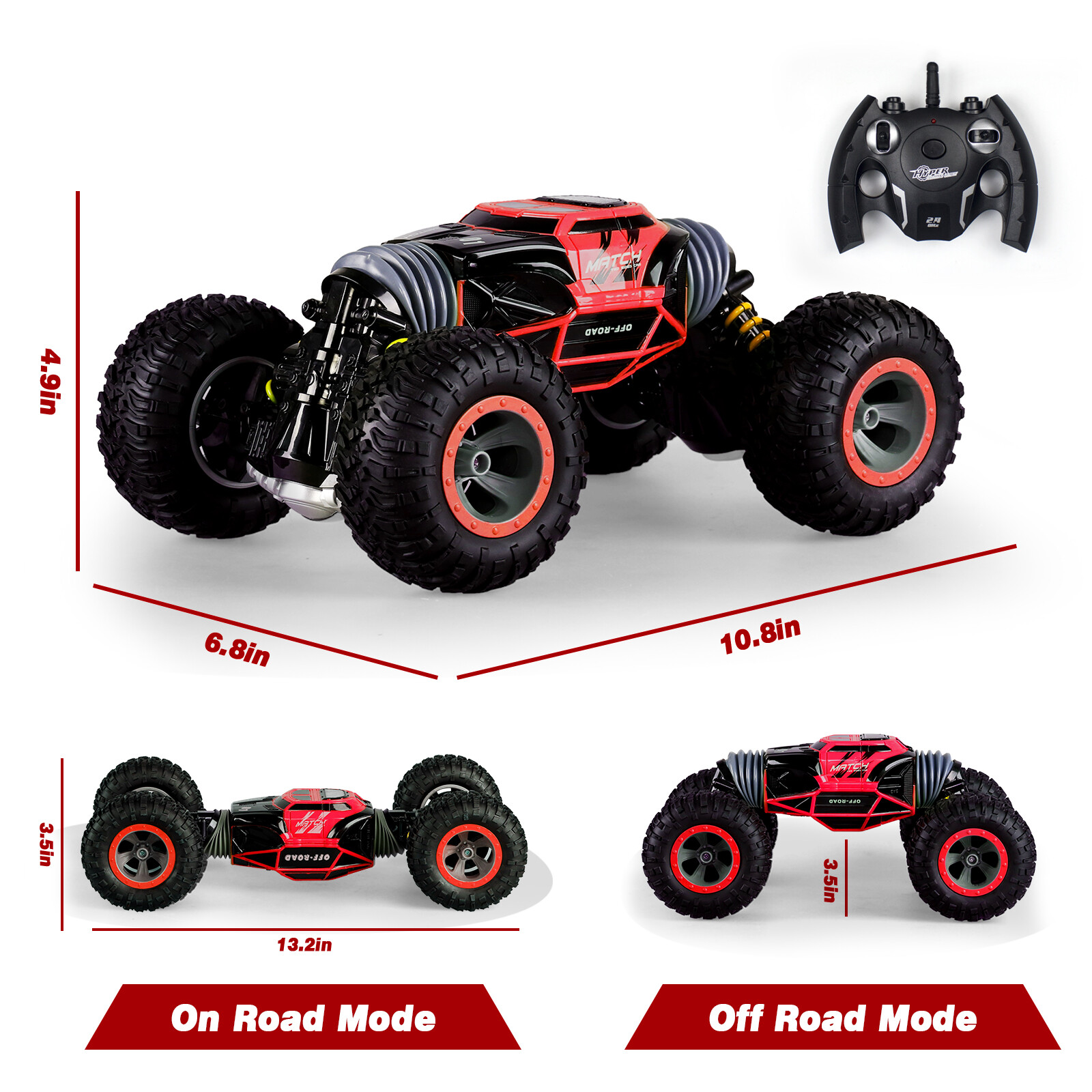 4WD RC Cars Off-Road Vehicles Rock Crawler 2.4G Remote Control Car ...