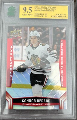 2023-24 Upper Deck Tim Hortons Connor Bedard Redemption Card Graded MNT ...