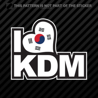 Korean Flag I Love KDM Sticker Self Adhesive Vinyl korea korean | eBay