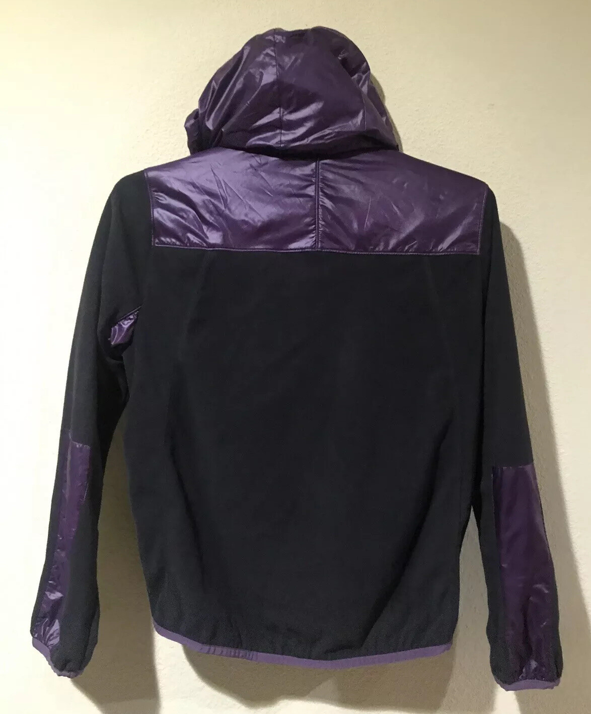 Puma Men Full Zip Fleece Hooded Jacket Coat Purple Black Sz Small Style ...