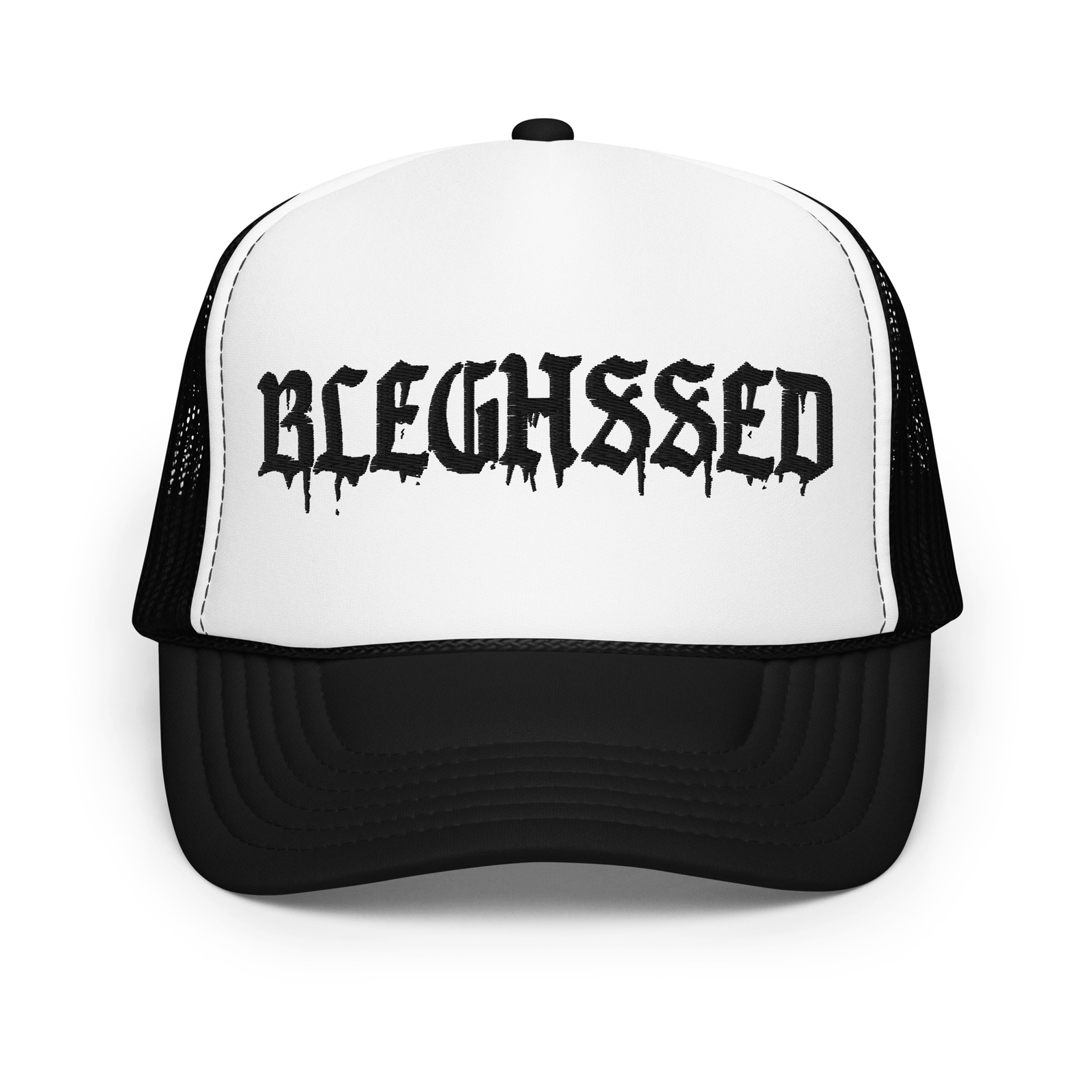 Bleghssed Hat Funny Death Metal Deathcore Blegh Embroideredy Foam ...